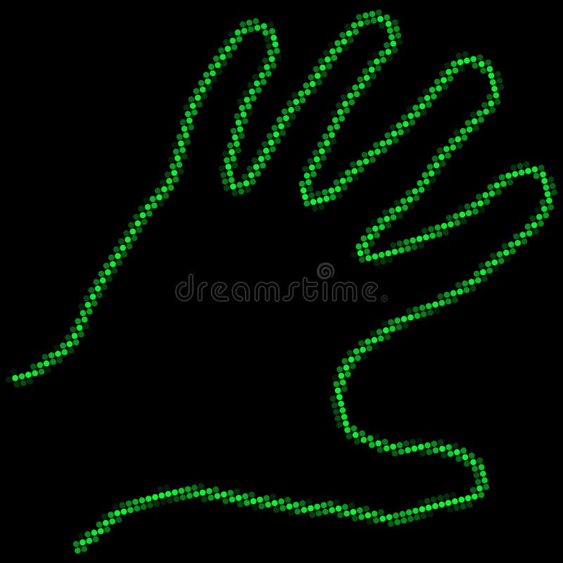 Hand Outline stock vector. Illustration of hand, point - 4572380