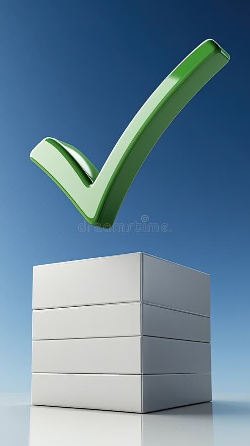 Hand is Outlining Check Boxes on White Paper with a Red Marker, Focused ...