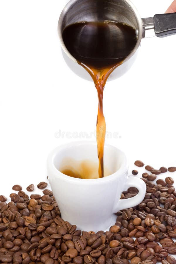 Hand outpouring coffee stock photo. Image of gourmet - 13442898