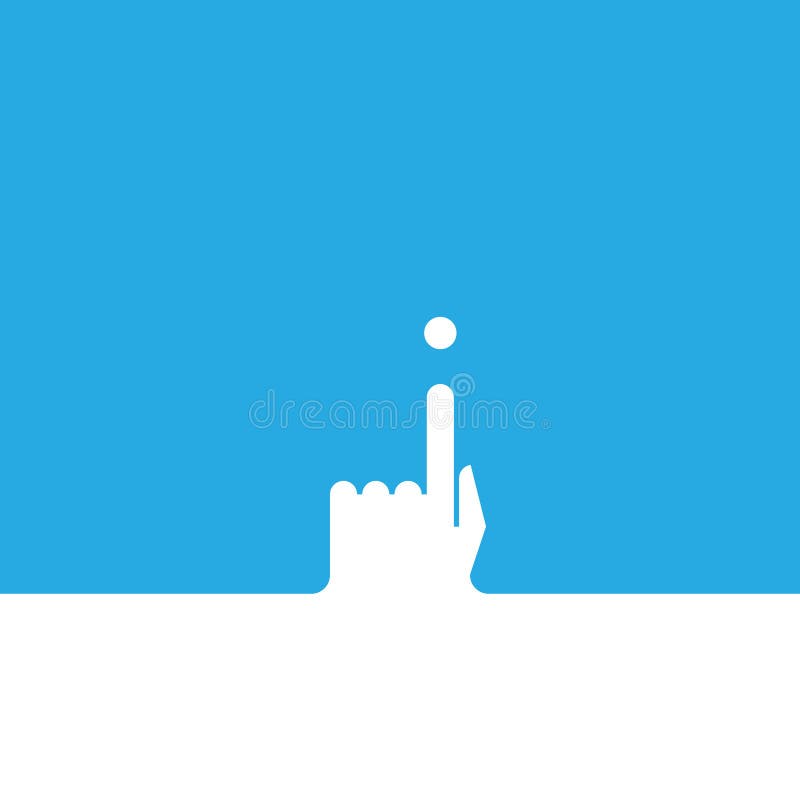 A Hand with an Outstretched Index Finger Wants To Press a Button. the ...