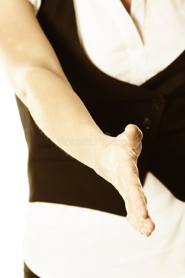 Hand Outstretched for Shake Stock Photo - Image of white, hand: 10670516