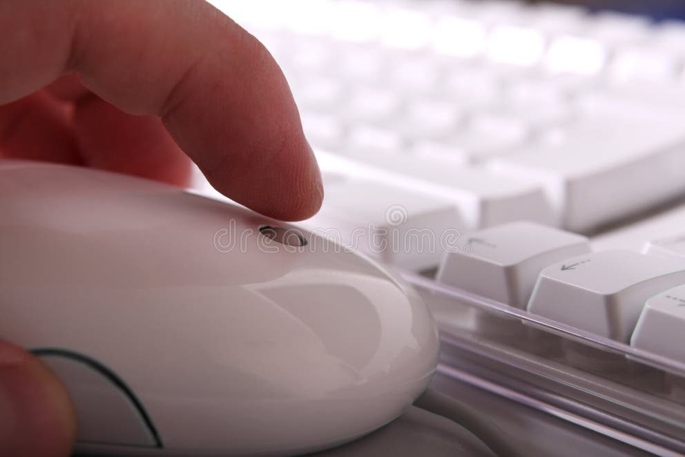 Hand over computer mouse. stock photo. Image of click - 8664592