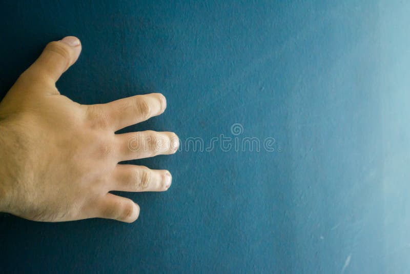 Hand Over a Gradient, Dark Blue Surface Stock Photo - Image of help ...