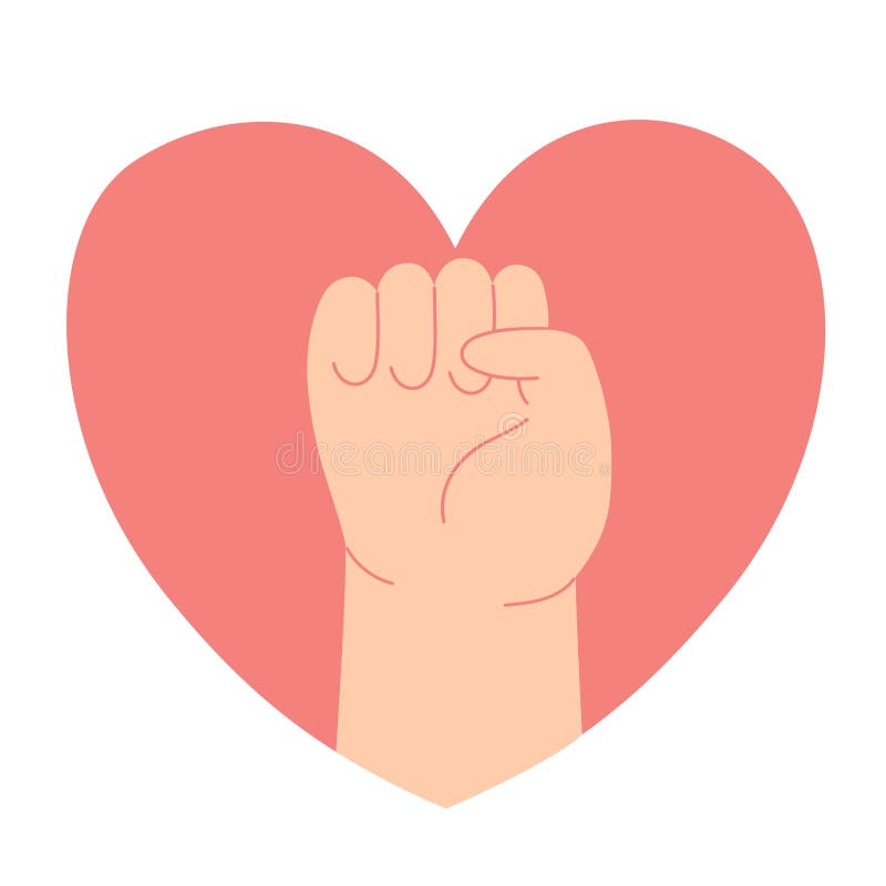 Hand Over Heart Concept. Stop War Sign, Heart Power Stock Vector ...
