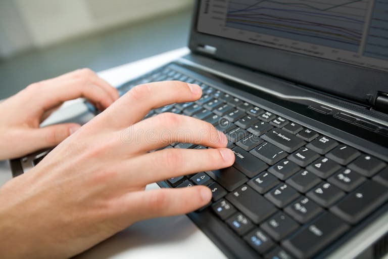 Hand over keyboard stock image. Image of corporate, office - 12250625