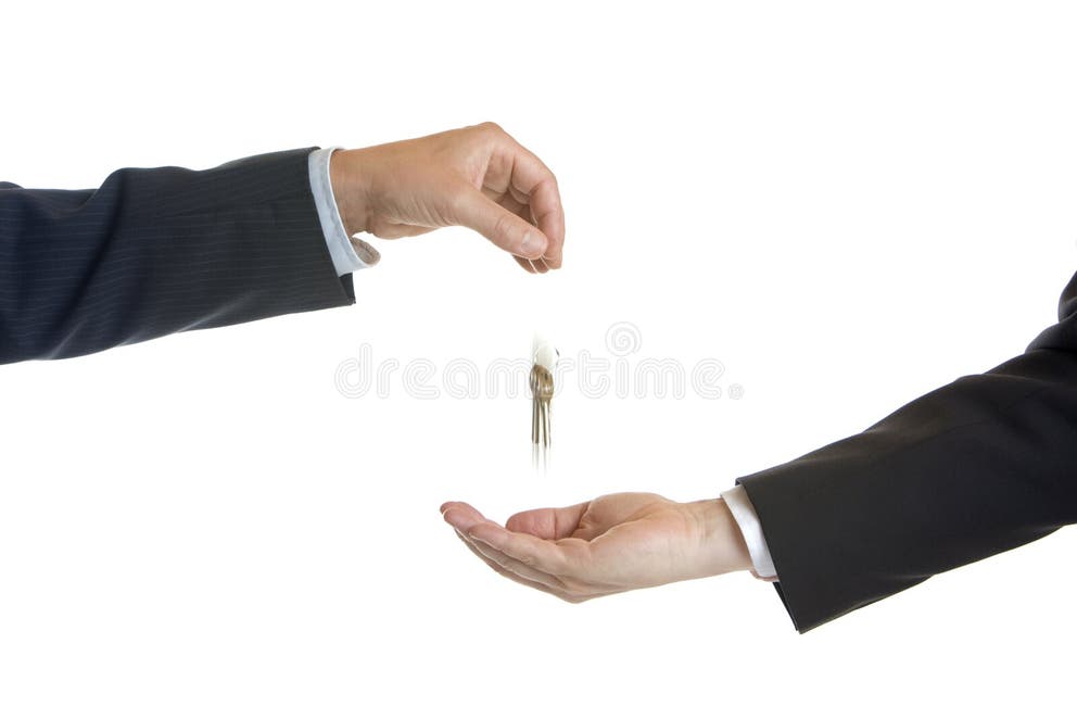 Hand-over of keys stock photo. Image of advertising, appartment - 10131870