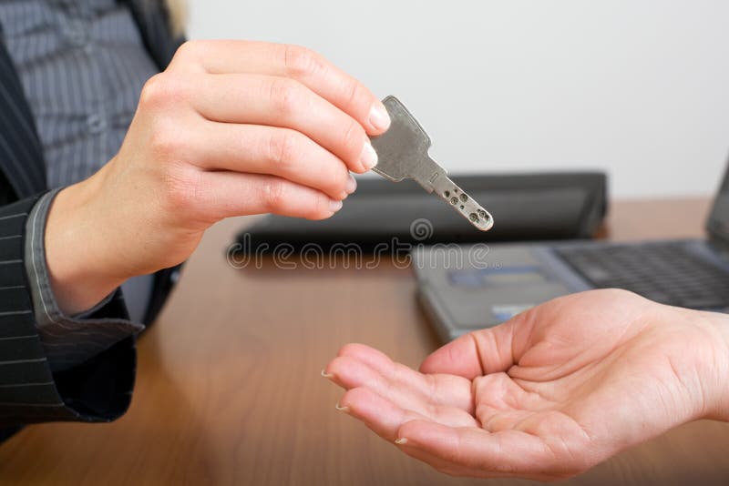 Hand over keys stock image. Image of business, agent, building - 9169027
