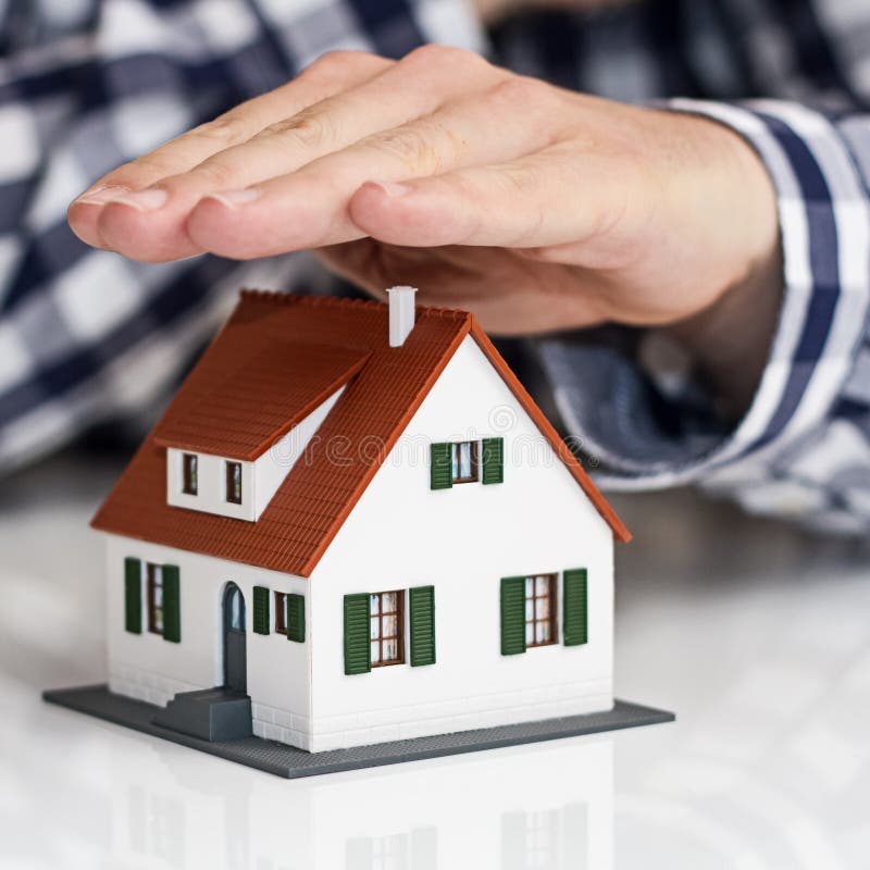 House protection stock image. Image of insuring, palms - 19425791