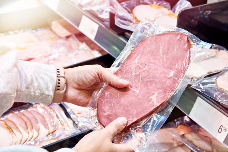 Hand with beef meat stock image. Image of store, display - 286018517