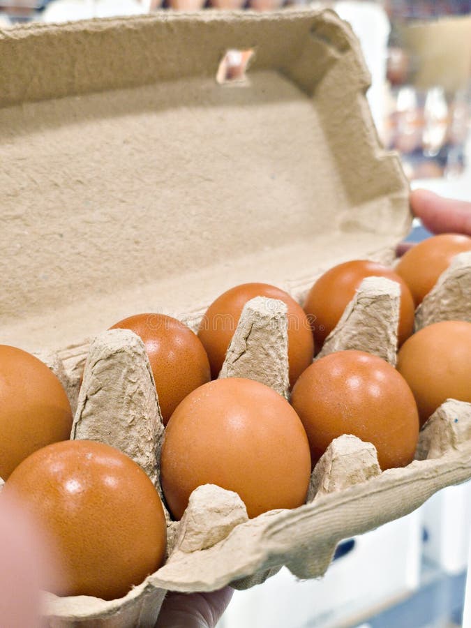 Package of eggs in store stock photo. Image of store - 343218994
