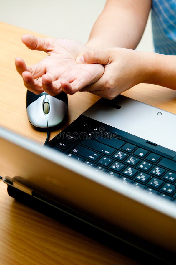 Hand pain from mouse stock photo. Image of employee, ergonomic - 27250758