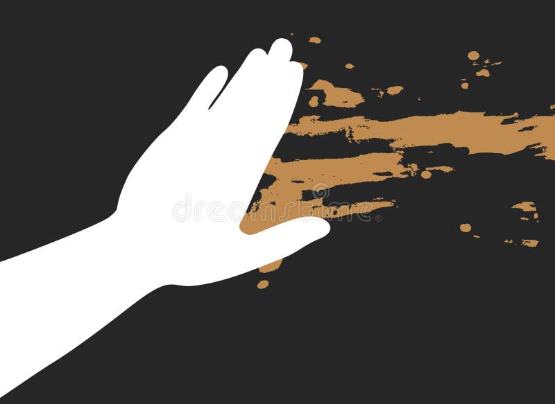 Hand paint stock vector. Illustration of index, abstract - 24550734