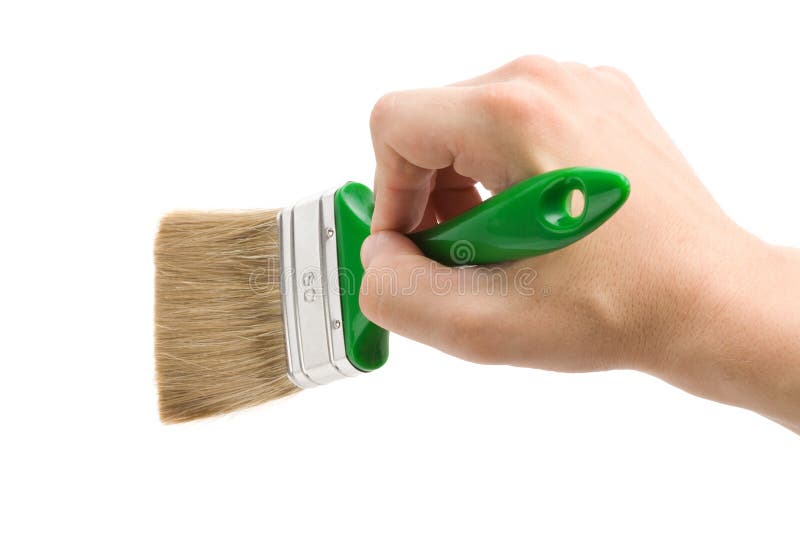 Hand and paint brush stock image. Image of craft, female - 17818181