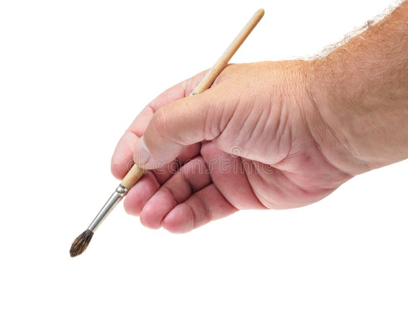 Hand Paint Brush Set Tool Art on White Background Stock Photo - Image ...
