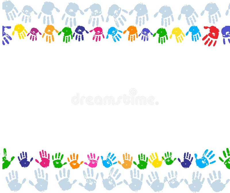 Hand paint print border stock vector. Illustration of blue - 39543715