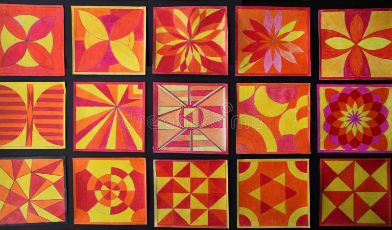 Bright Patchwork Quilt stock image. Image of artistic - 3884267