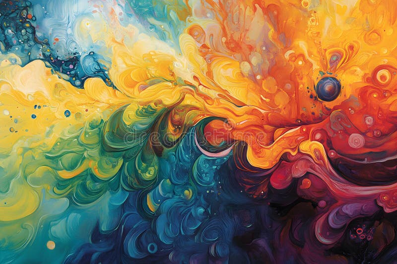 Hand Painted Abstract Background Stock Illustration - Illustration of element, modern: 372963404