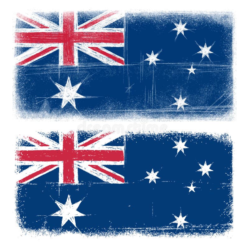 Australian Flag Painted Stock Illustrations – 190 Australian Flag ...