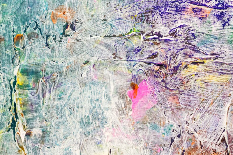Hand Painted Background with Expressive Bright Paint Strokes Stock ...
