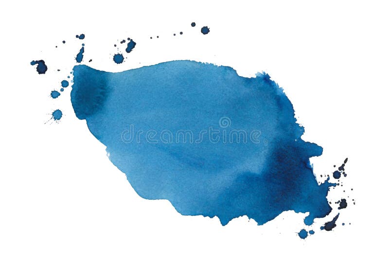 Hand Painted Blue Color Stain Texture Backdrop Design Stock Vector ...