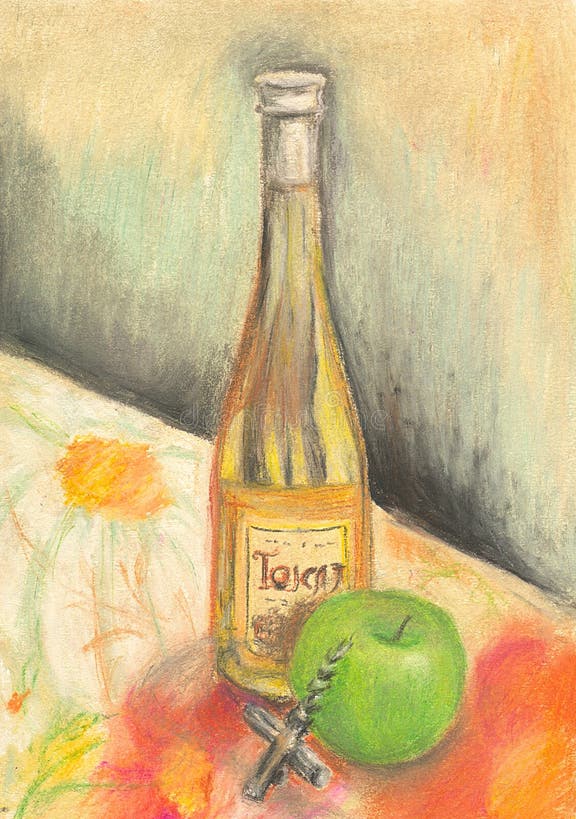 Pencil Drawing Wine Bottle Stock Illustrations – 689 Pencil Drawing ...