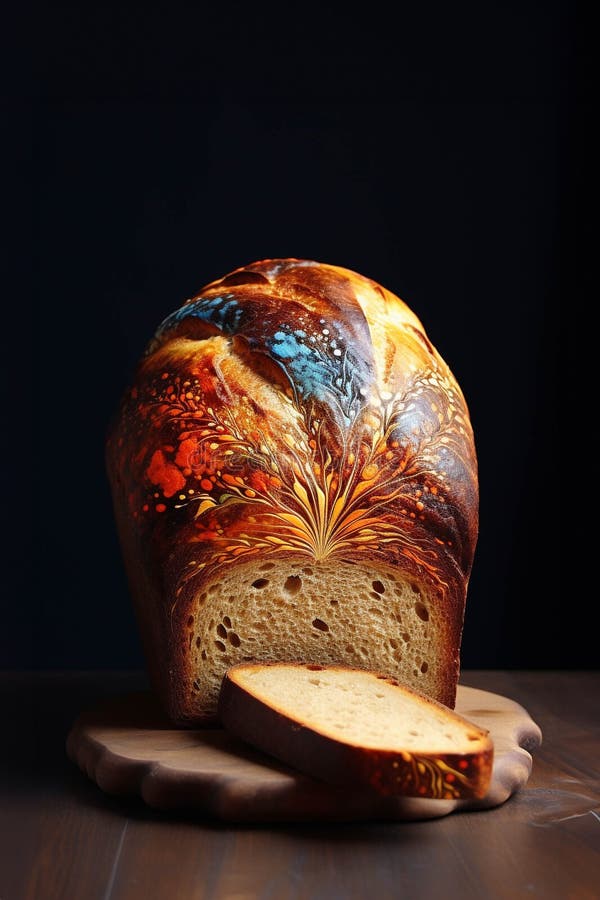 Hand Painted Bread. Generative Ai Stock Illustration - Illustration of ...