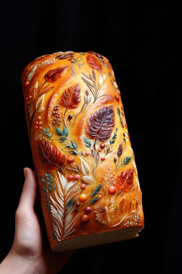 Hand Painted Bread. Generative Ai Stock Illustration - Illustration of ...