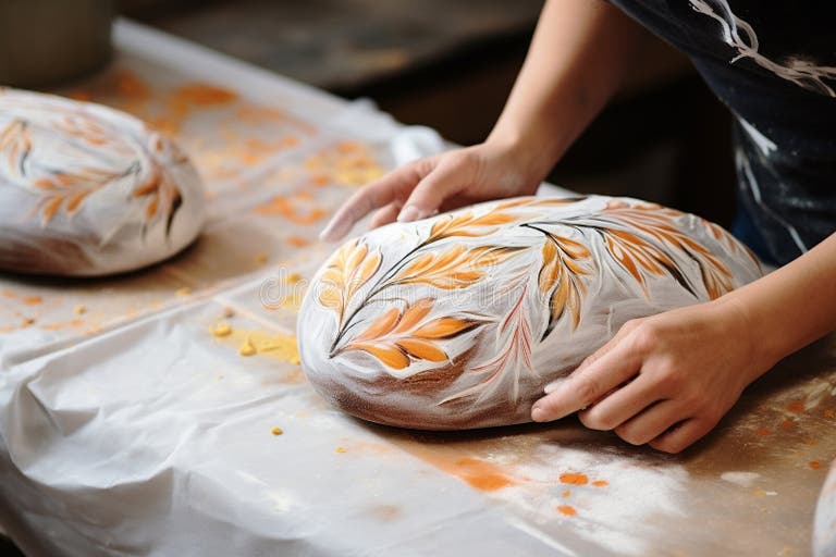 Hand Painted Bread. Generative Ai Stock Illustration - Illustration of homemade, loaf: 290023348