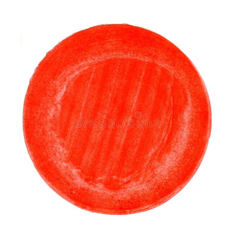 Hand painted circle red stock image. Image of round - 110607209