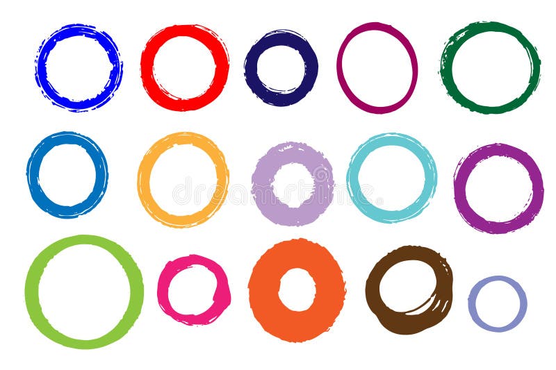 Hand-painted Circles, Abstract Drawing Stock Vector - Illustration of ...