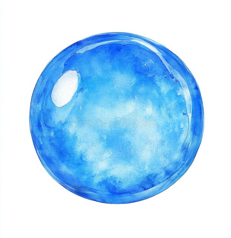 Hand-painted Circular Element with a Bubble-like Shape, Similar To a ...