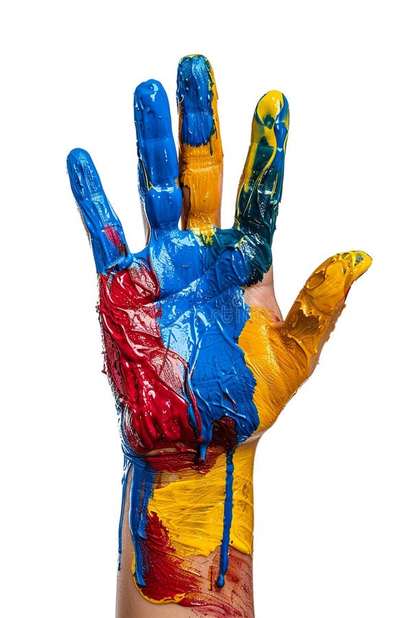 Hand Painted Color Isolated on Transparent Background Stock ...