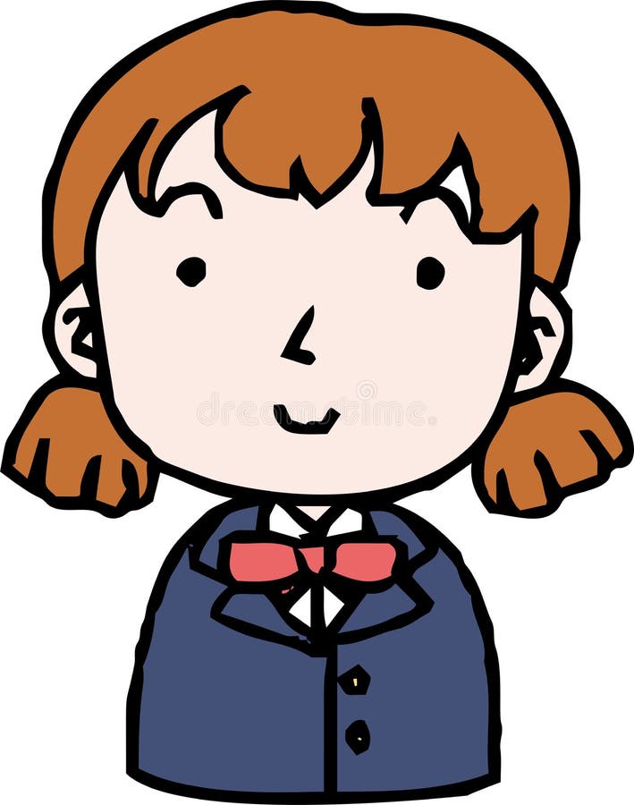 Hand Painted Cute Smiling People Icon Stock Vector - Illustration of ...