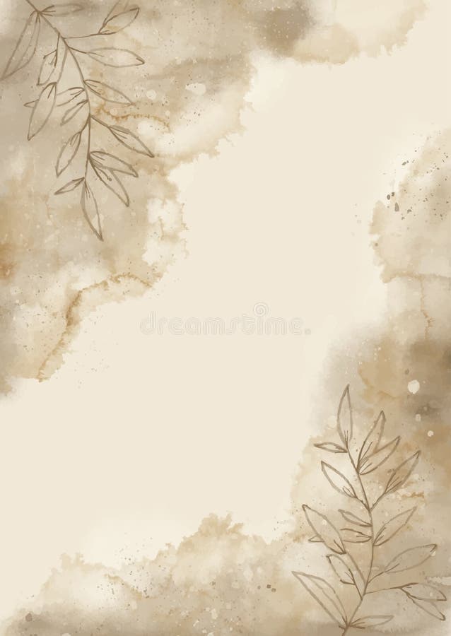 Hand Painted Decorative Floral Watercolour Background Design Stock ...
