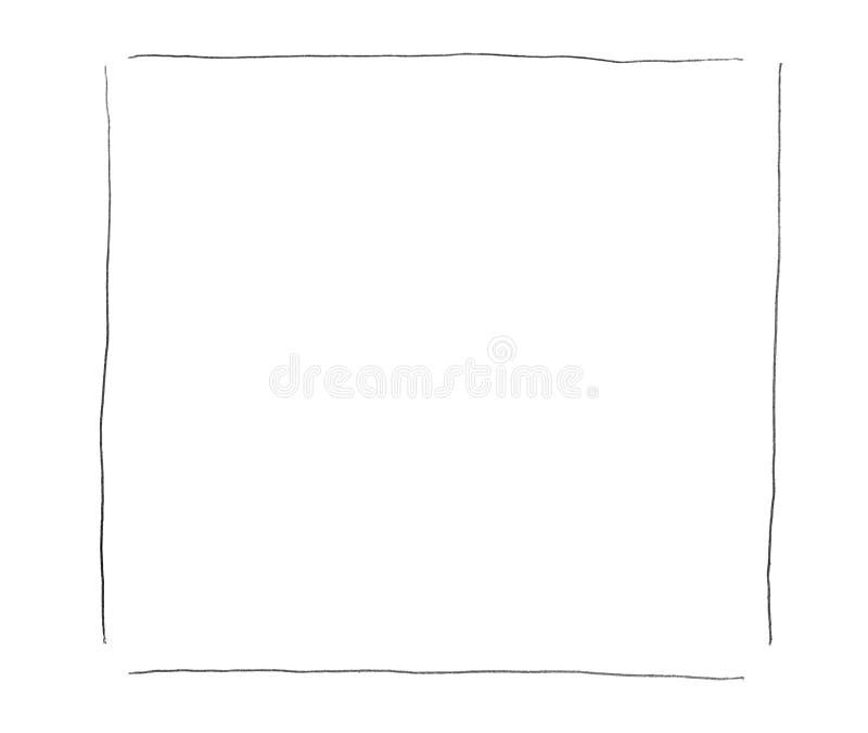 Hand Painted Empty Rectangle with Black Color Stock Illustration ...