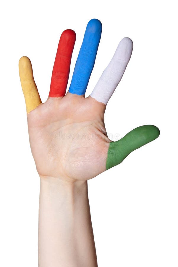 Colorful fingers stock photo. Image of hand, friendship - 31849246