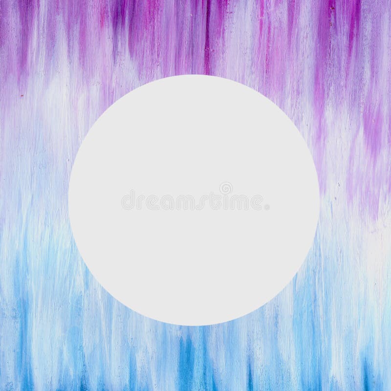 Hand Painted Colorful Background. Negative Circle Shape. Stock ...
