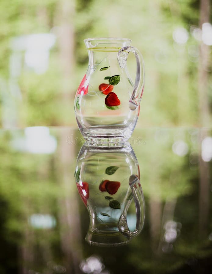 Hand painted glass pitcher stock photo. Image of decor - 126212310