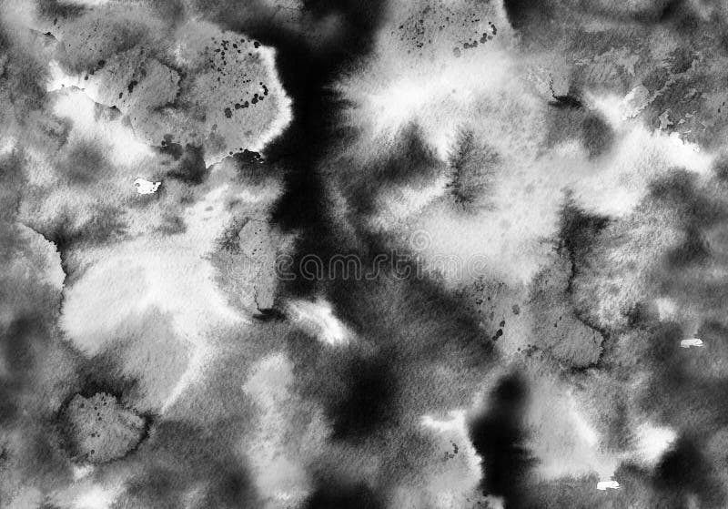 Hand Painted Ink Abstract Seamless Background. Stock Illustration ...