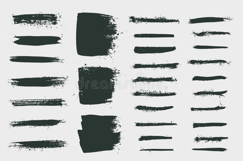 Hand Painted Ink Splatter Texture in Pack Stock Vector - Illustration ...