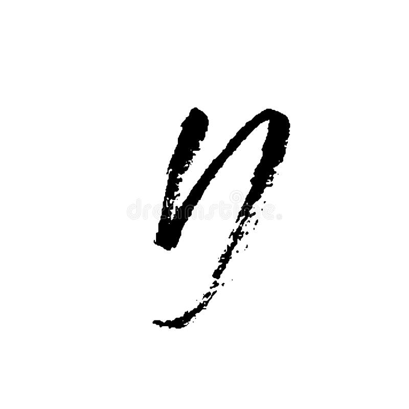 Hand Painted Letter M. Dry Brush Modern Lettering. Vector Illustration ...