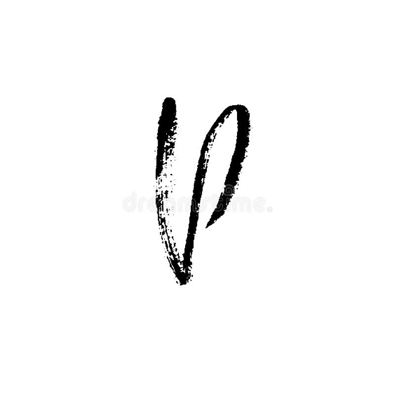 Hand Painted Letter M. Dry Brush Modern Lettering. Vector Illustration ...