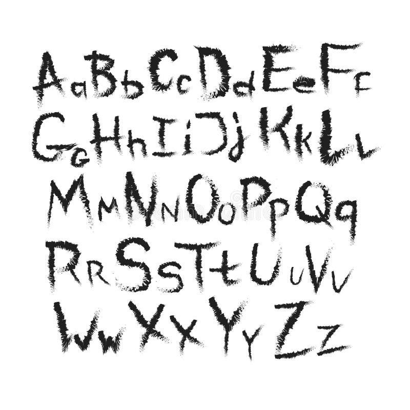 Hand painted letters stock vector. Illustration of brush - 62157233