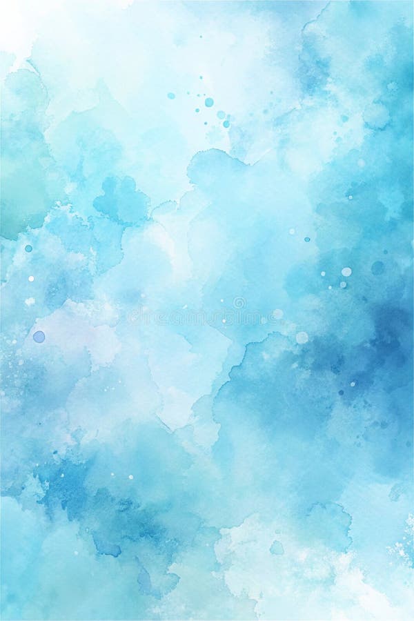 Hand-Painted Light Blue Watercolor Background Stock Illustration ...