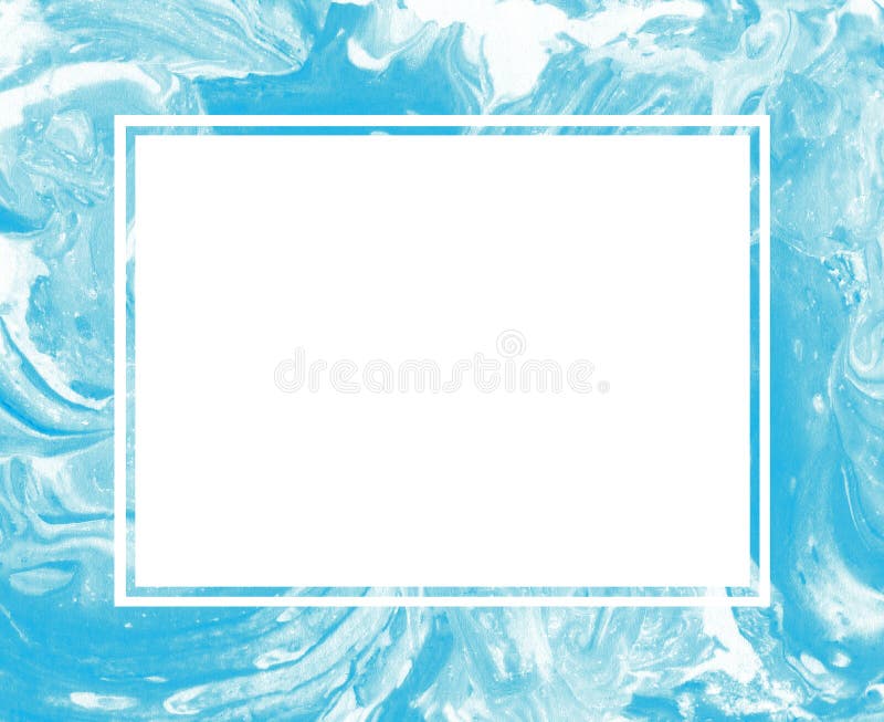 Hand painted marble frame. stock illustration. Illustration of drawn ...