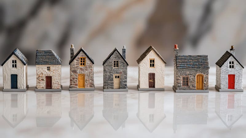 Hand-painted Miniature Stone Cottages Showcase Unique Designs on ...