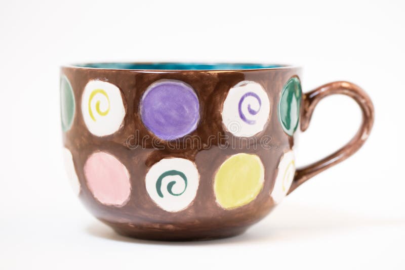 Hand Painted Mug Side stock image. Image of painted, horizontal - 29403703