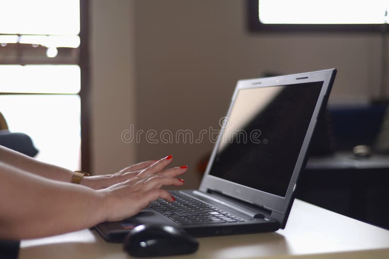 A hand with painted nails stock image. Image of design - 218618275