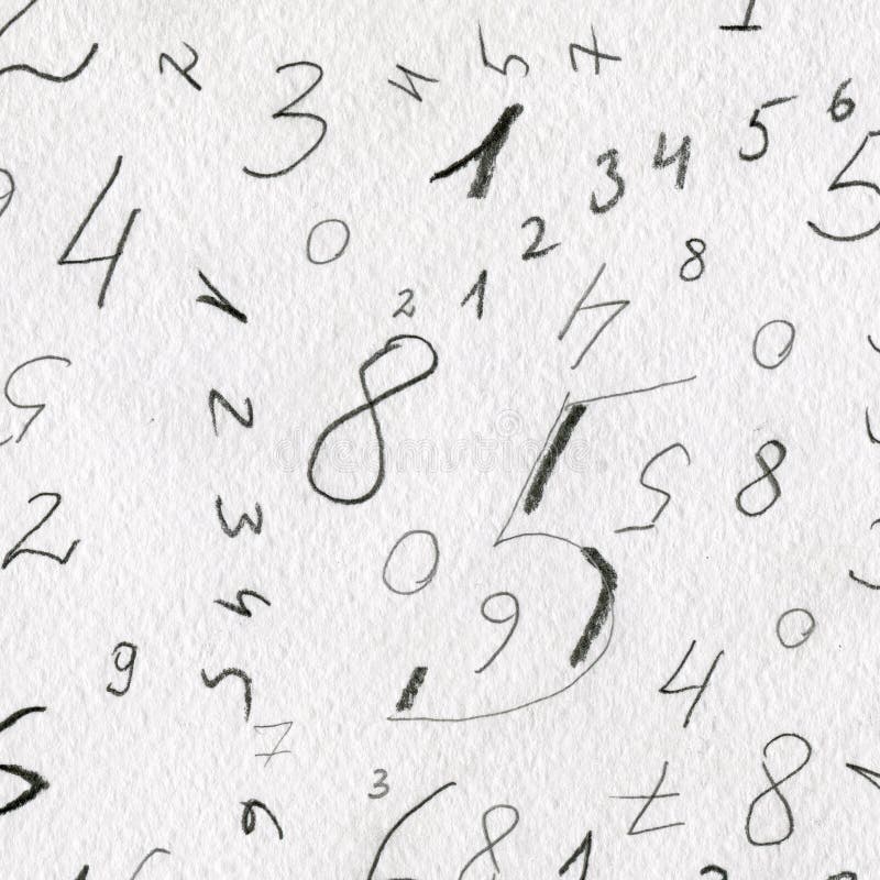 Hand painted numbers stock illustration. Illustration of digit - 29567878