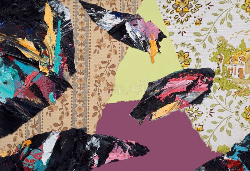 Paper Collage stock illustration. Illustration of rough - 12839406